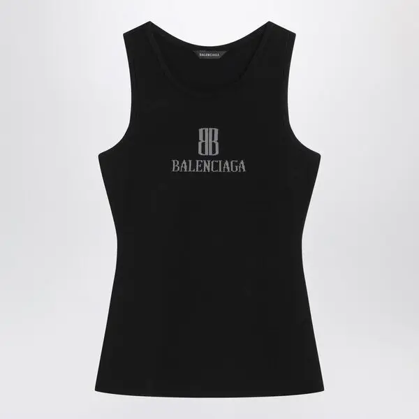 Balenciaga Nano Bb Tank Top - Black