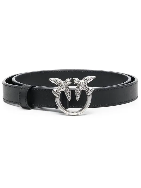 Pinko Love Birds Slim Belt - Black
