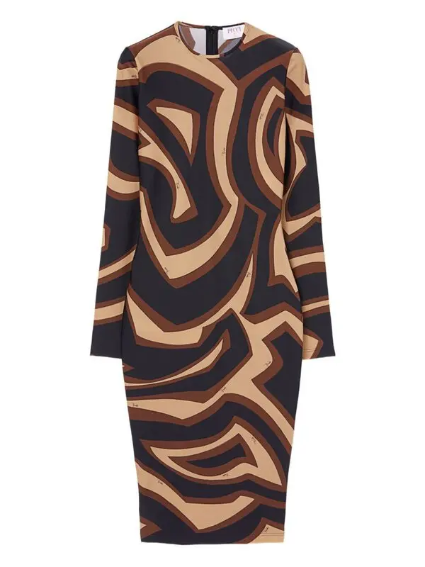 Emilio Pucci Printed Short Dress - Brown