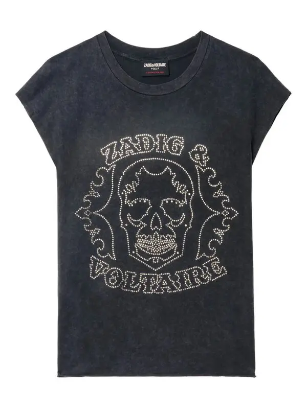Zadig&Voltaire Cloe Hc Skull Strass Top - Black