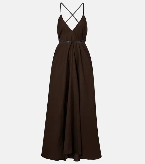 Brunello Cucinelli Open-back Maxi Dress