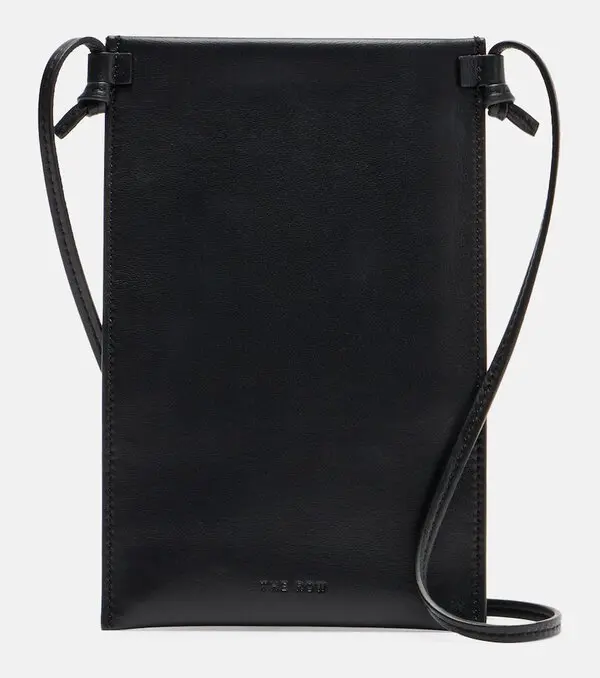 THE ROW Camie Leather Pouch - Black