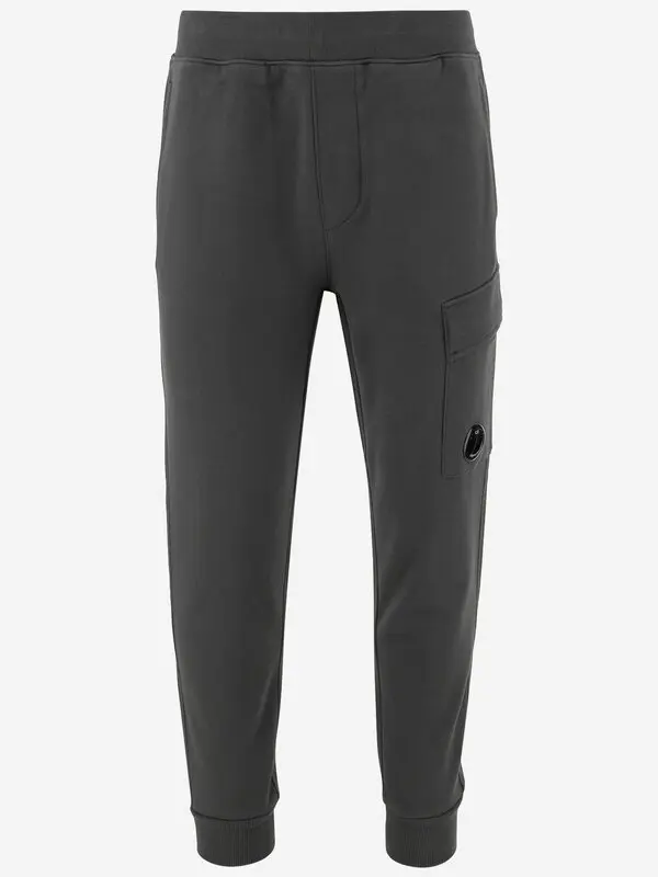 C.P. COMPANY Cotton Fleece Jogging Pants - Grey