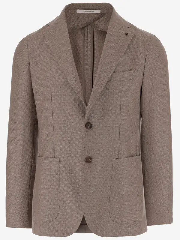 Tagliatore Single Breasted Wool Jacket - Dove Grey