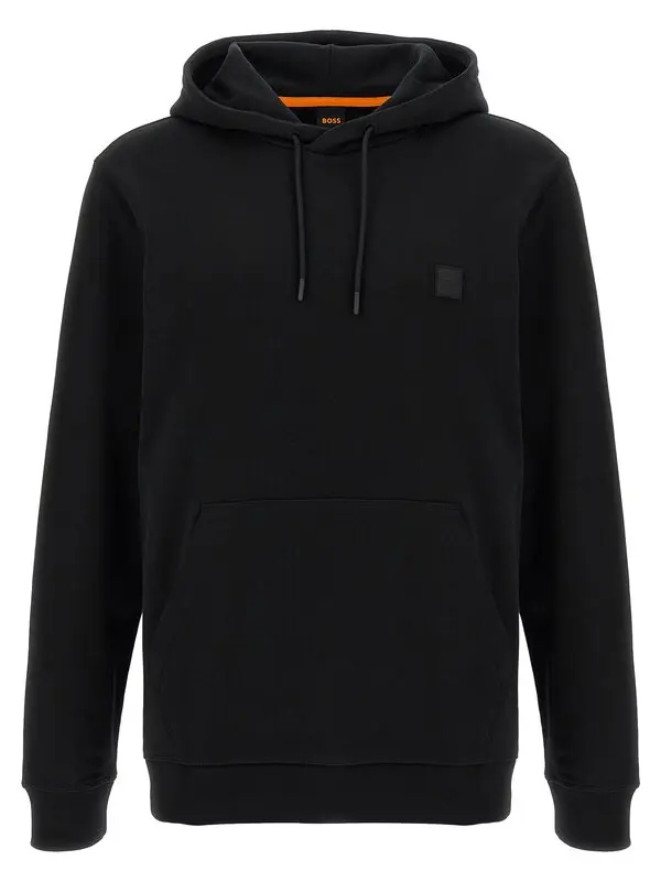 Hugo Boss Cotton French Terry 'we Talk' Hoodie - Black