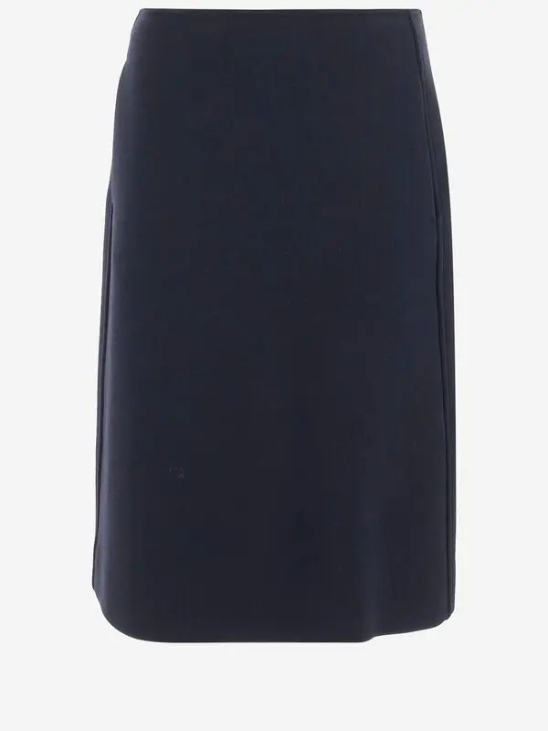 JIL SANDER Wool Blend Midi Skirt