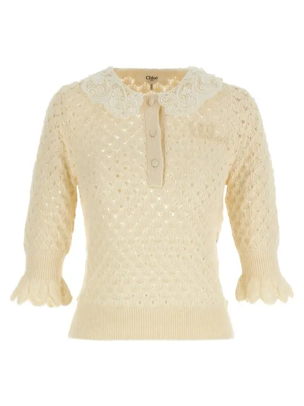 Chloé Pointelle Knit - White