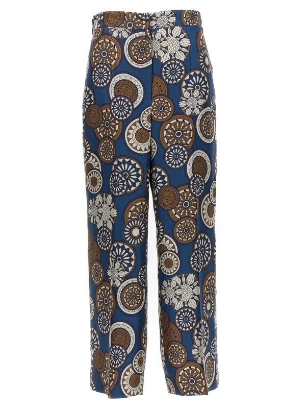 Max Mara Timeb Printed Silk Pants - Multicolor