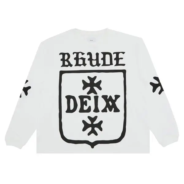 Rhude Deix Shield Oversized Long-sleeve Tee