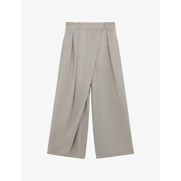 Loewe Wrap-pleat Tailored Wool Trousers