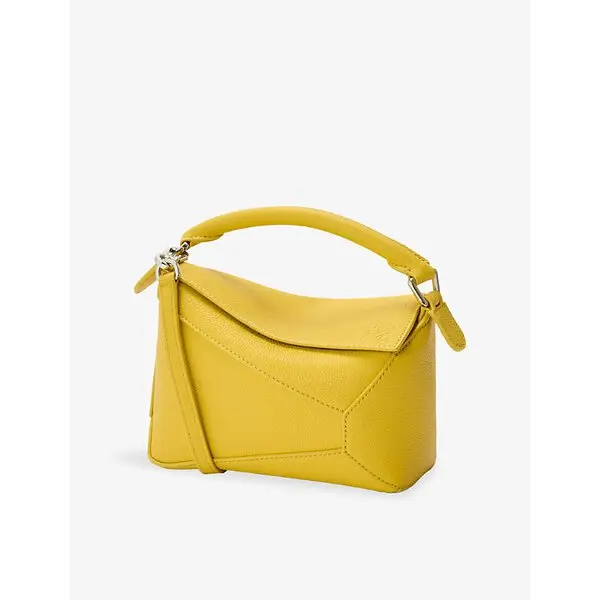 Loewe Puzzle Edge Mini Leather Cross-body Bag - Dandelion