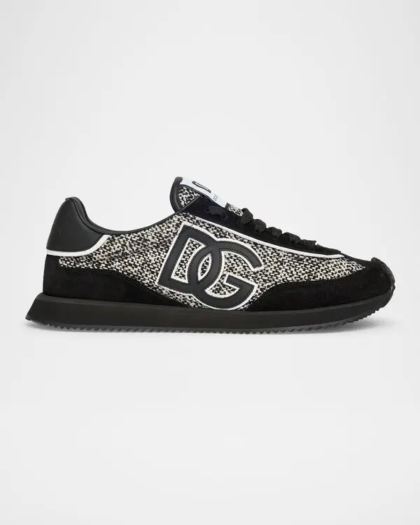 Dolce & Gabbana Suede And Wool Runner Sneakers