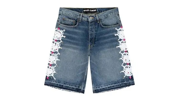 SP5DER Web Stone Denim Shorts