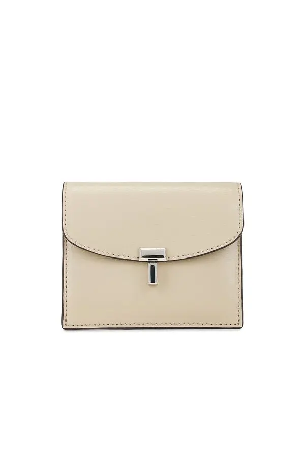 TOTÊME T-lock Leather Cardholder - Fawn