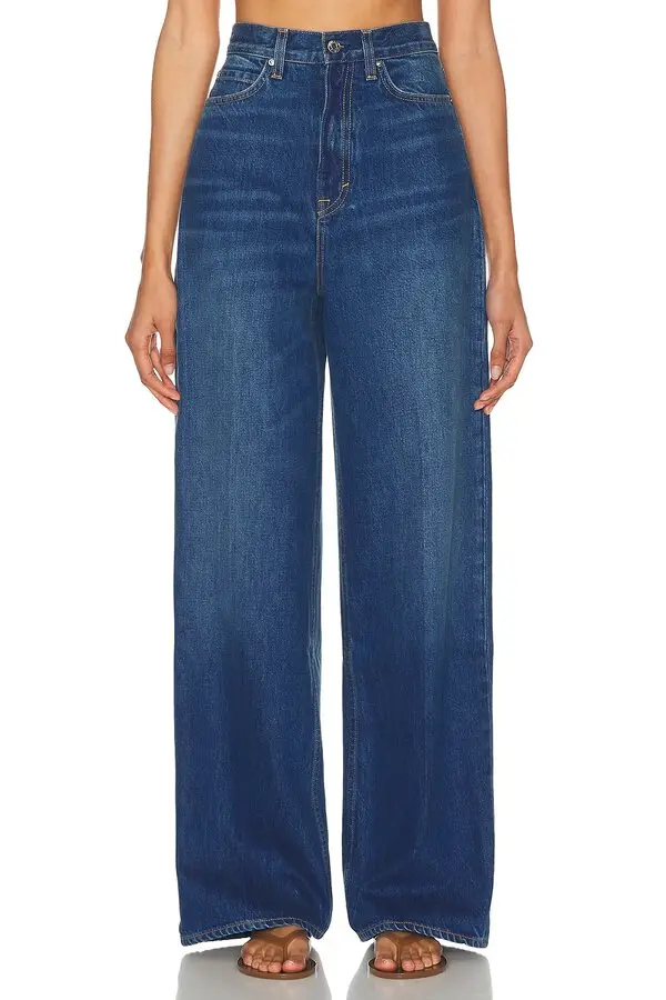 GRLFRND Rey High-rise Wide-leg Jeans