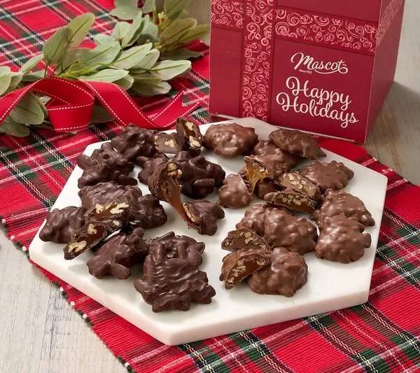 MASCOT PECAN SHELLING CO. Sh11/10 Mascot Set Of 1lb Boxes Ofchocolate Pecan Clusters