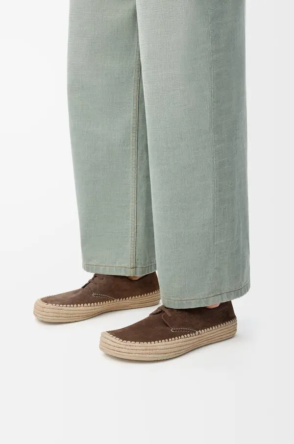 Loewe Rio Lace-up Espadrille - Taupe