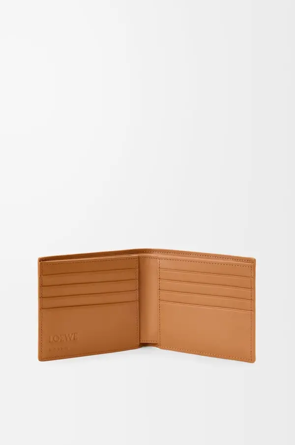 Loewe Puzzle Bifold Wallet In Supple Grained Leather Skin - Light Canyon Brown