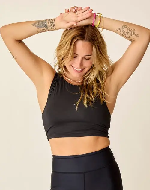 Carve Designs Shoreline Top - Black W. Rum