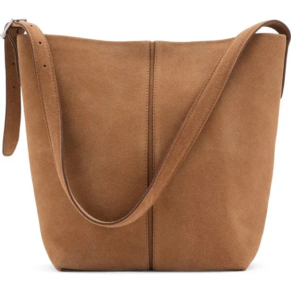 Mango Leather Bucket Bag - Medium Brown