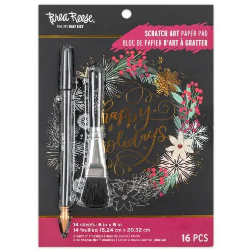 BREA REESE Scratch Art Paper Pad Art Deco