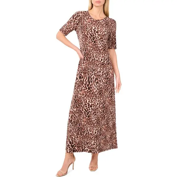 Vince Camuto Fit & Flare Maxi Dress - Rich Taupe