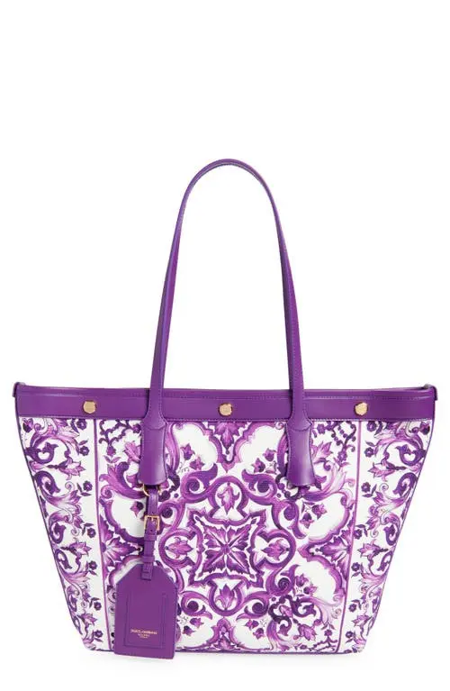 Dolce & Gabbana Atene Maiolica Tote - I23tn Maiolica 1 Viola