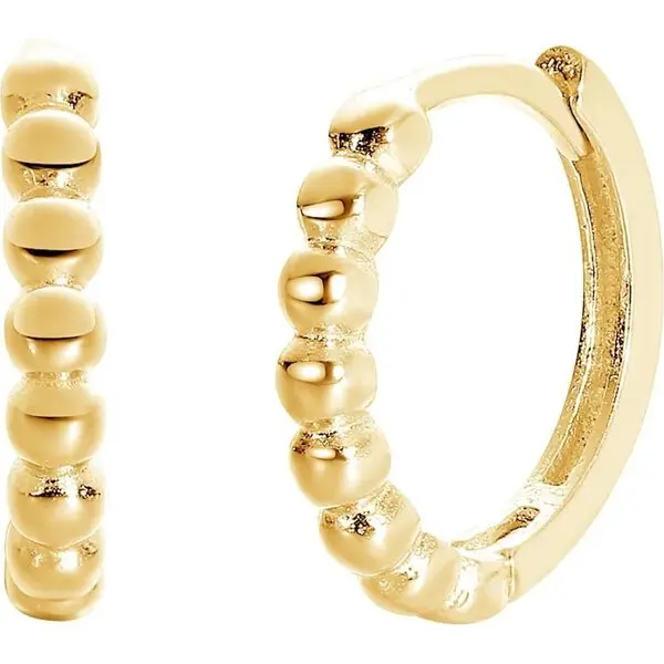 MAZIN JEWELS Micro Beaded Hoop Earrings