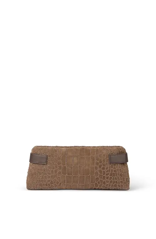 Brunello Cucinelli Essence Pouch With Croc Embroidery