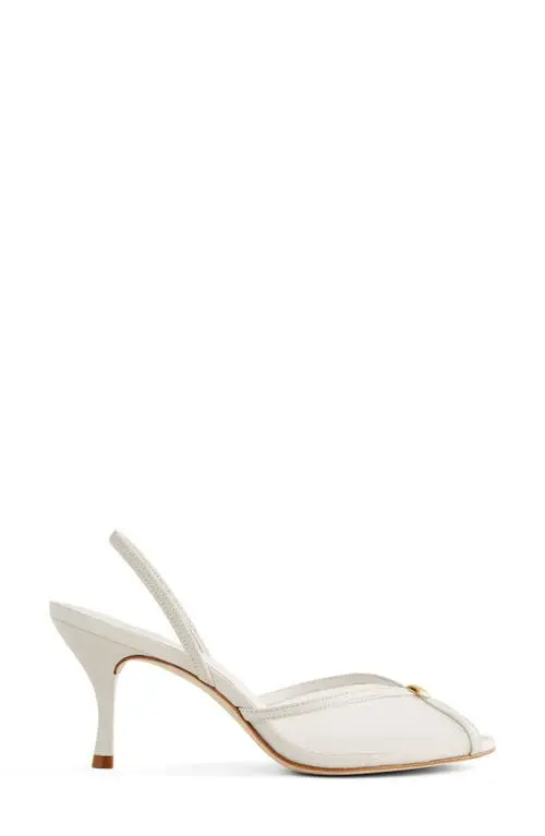 REFORMATION Slingback Sandal - White Mesh