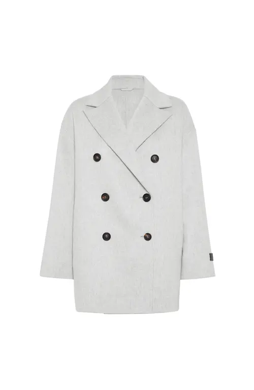 Brunello Cucinelli Hand-finished Caban Jacket - Light Grey