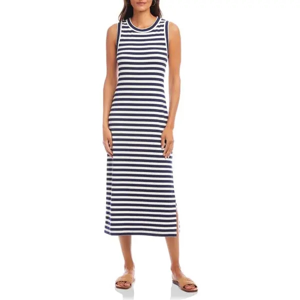 Karen Kane Sleeveless Stripe Midi Dress