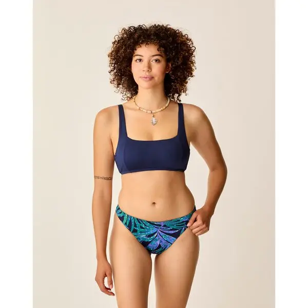 Carve Designs Landry Reversible Bikini Bottom - Blue Oasis/jade