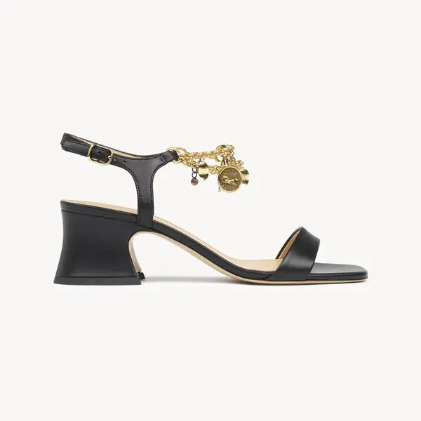 Chloé Charms Heeled Sandals - Black