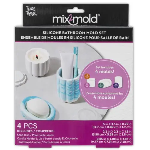 BREA REESE Mix2mold Molds Value Set Bathroom 4pc