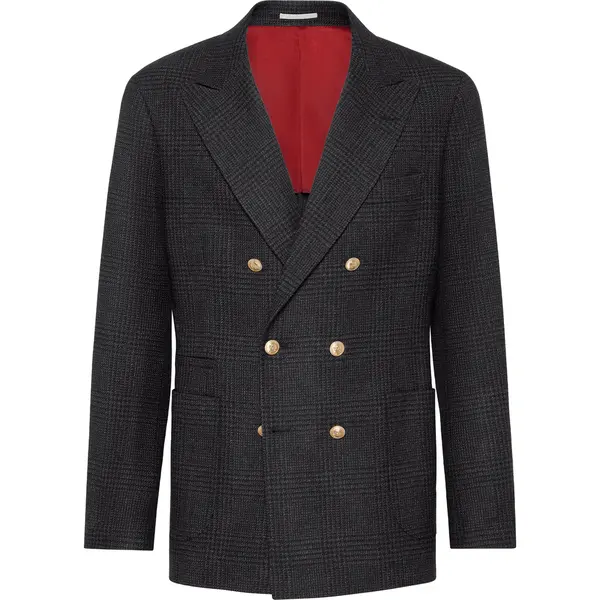 Brunello Cucinelli Prince Of Wales Deconstructed Blazer