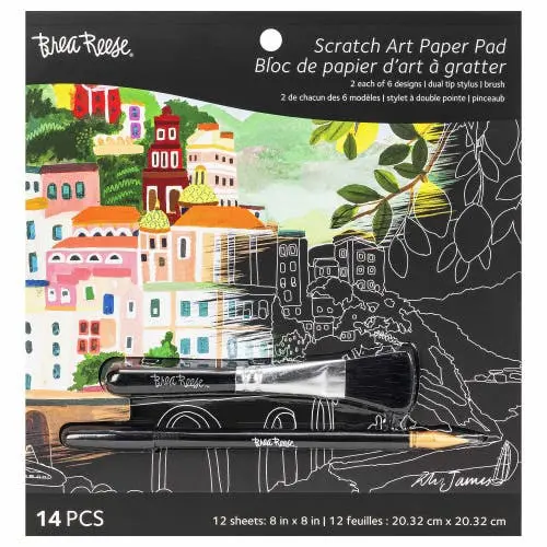 BREA REESE Scratch Art Paper Pad 6 Designs