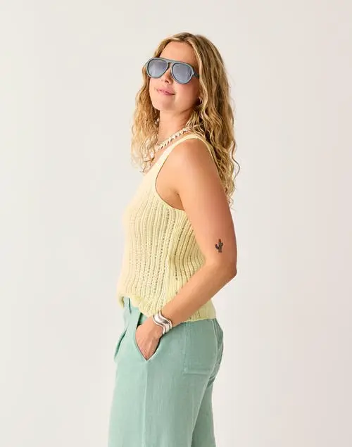 Carve Designs Micah Tank - Light Limeade