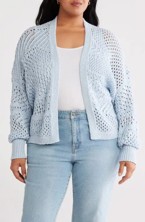 Treasure & Bond Openwork Cotton Cardigan