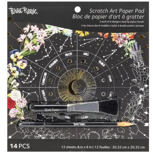 BREA REESE Celestial Scratch Art Paper Pad