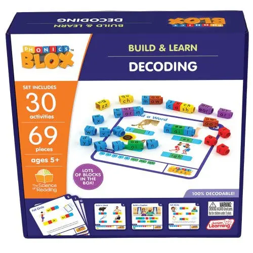 JUNIOR LEARNING Rainbow Phonics Blox Decoding Set