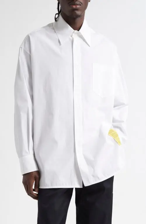 MAISON MARGIELA Numeric Motif Label Button-up Shirt