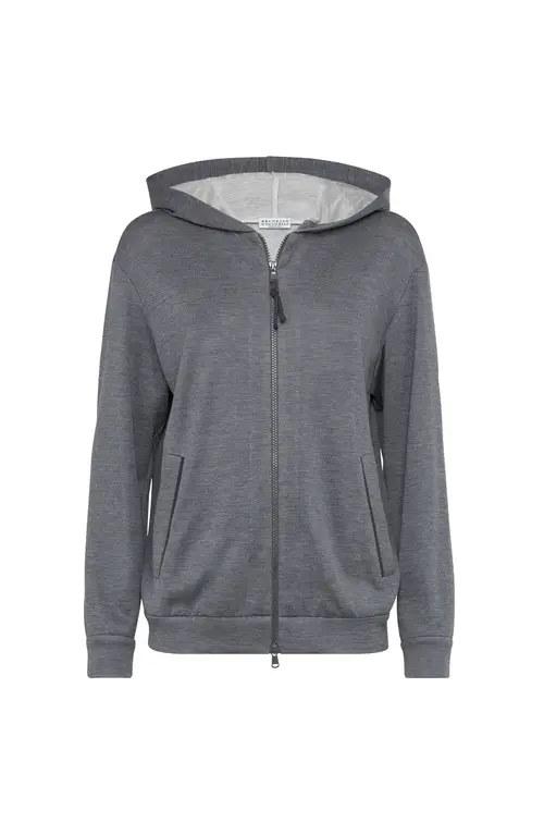 Brunello Cucinelli Sweatshirt With Monili - Dark Grey