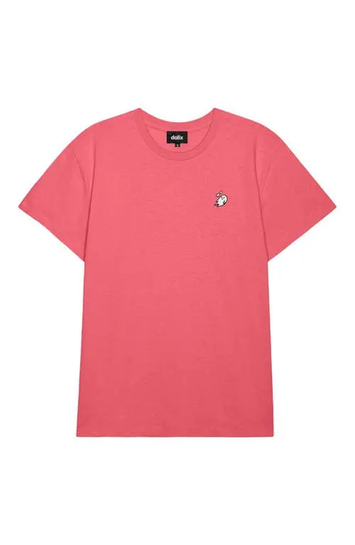 DALIX Heartly Ghost Lightweight Tee - Coral