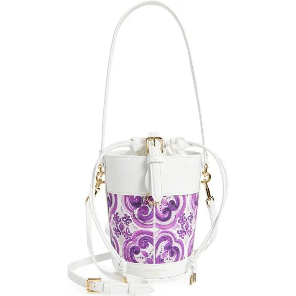 Dolce & Gabbana Canvas Bucket Bag - I03tn Maiolica 3 Viola