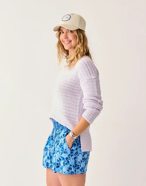 Carve Designs Clarissa Ribbon Stitch Sweater - Dawn