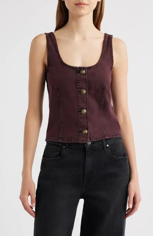 Rag & Bone Poppy Denim Vest - Burnt Berry