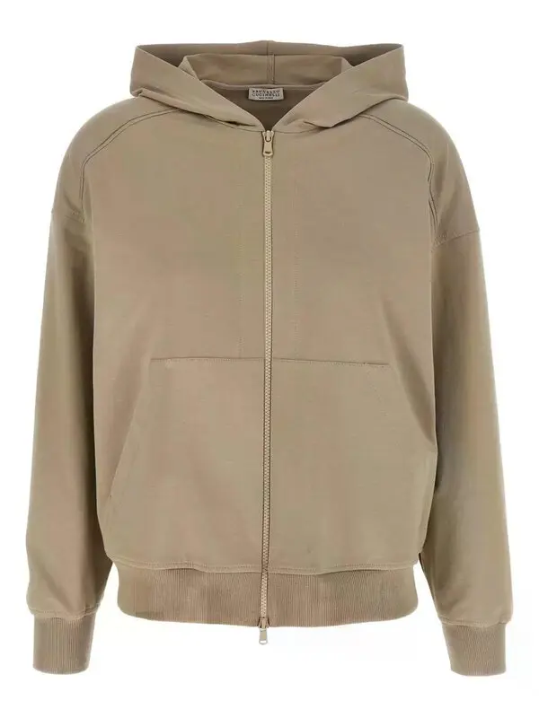 Brunello Cucinelli Monile Zip-up Hoodie - Neutrals