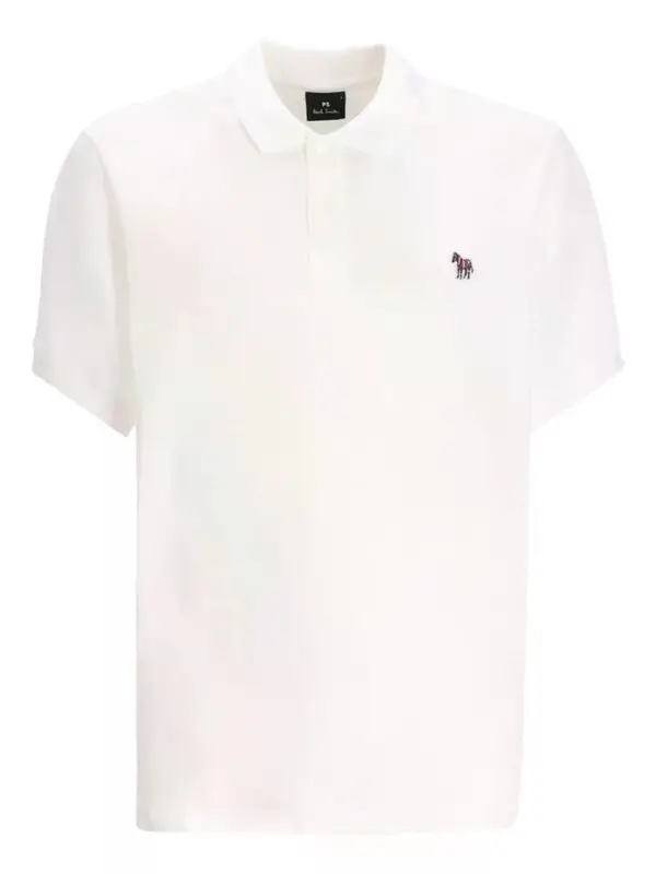 Paul Smith Zebra-patch Polo Shirt - White