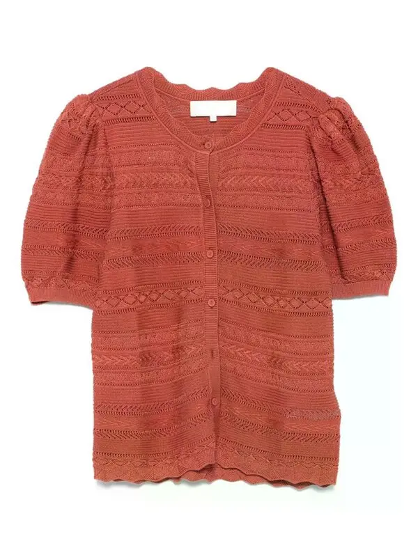 Ba&sh Puff-sleeve Cardigan - Brown